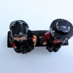 Kitchen | Cast Iron Antique Salt Pepper Boy Girl Shakers | Poshmark